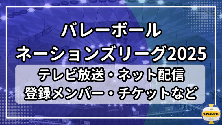 バレーボール・ネーションズリーグ2025千葉大会チケット販売について(VNL2025) - TAWAGOTO VBLOG